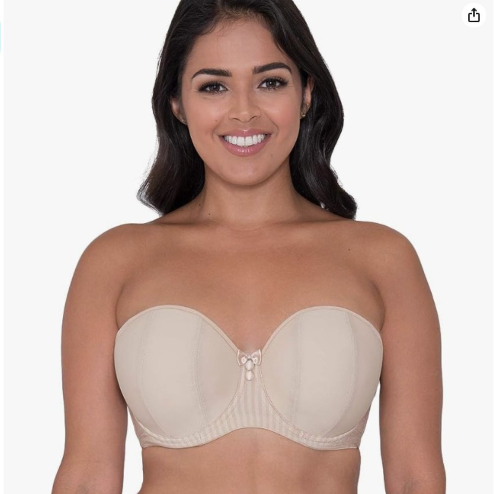 Curvy Kate Women's Luxe Nude Strapless Bra, Biscotti … - Gem